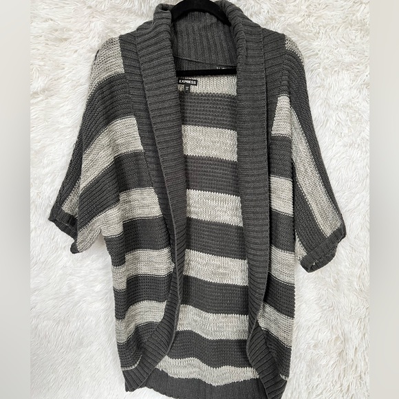 Express | Sweaters | Express Light And Dark Grey Cardigan | Poshmark